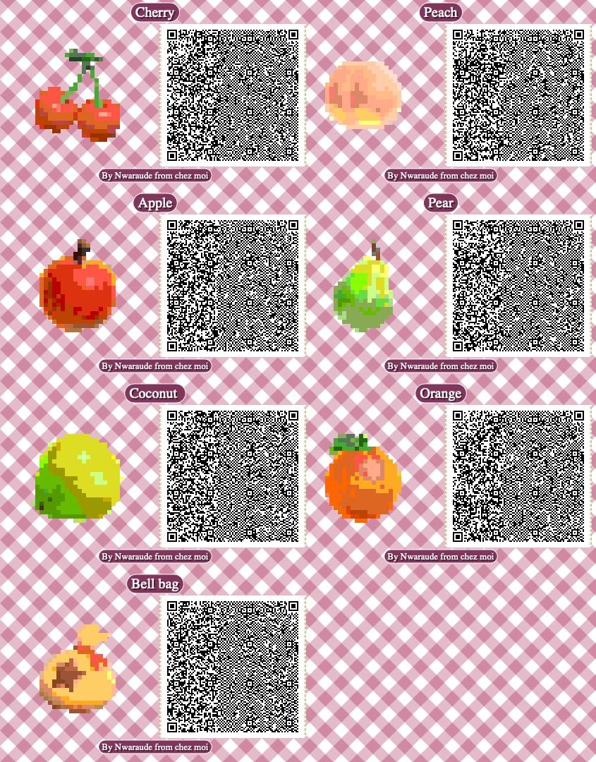 Animal Crossing Fruit Design Patterns - Pattern Design Ideas