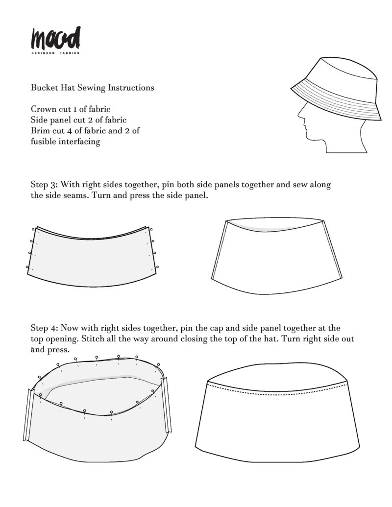 Mood Designer Fabrics Bucket Hat Pattern - Pattern Design Ideas