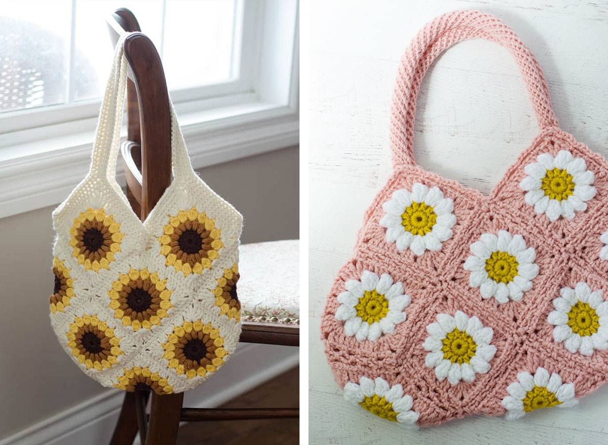 Crochet Bag Pattern With Flower Design - Pattern Design Ideas